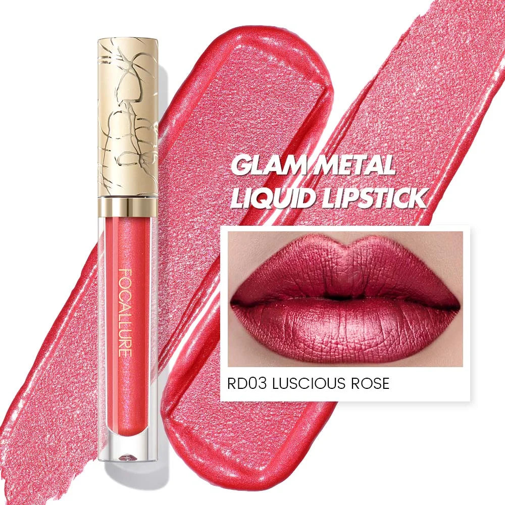 Focallure Glam Metal Liquid Lipstick #PK05 Metal Barbie